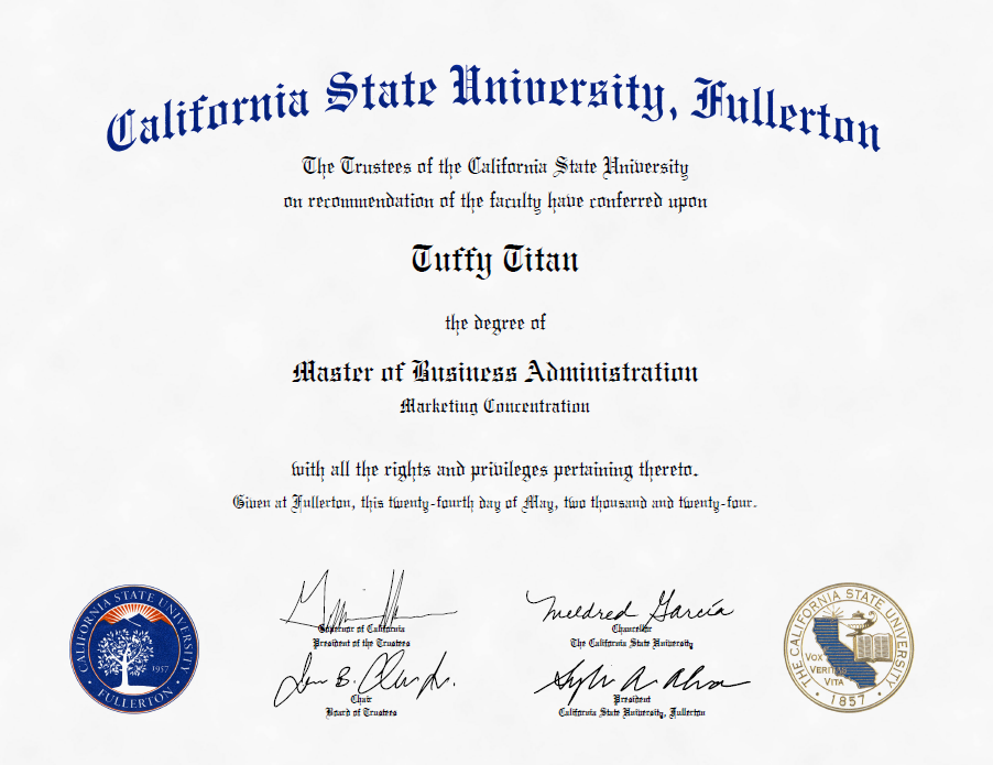 Diplomas | CSUF - Office of the Registrar